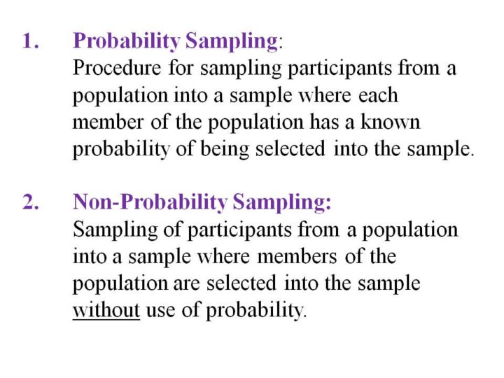 Non Probability Sampling